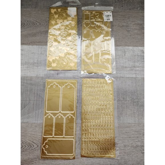 Unbranded | Office | Embossed Gold Hearts Tags Letters Alphabet Number ...